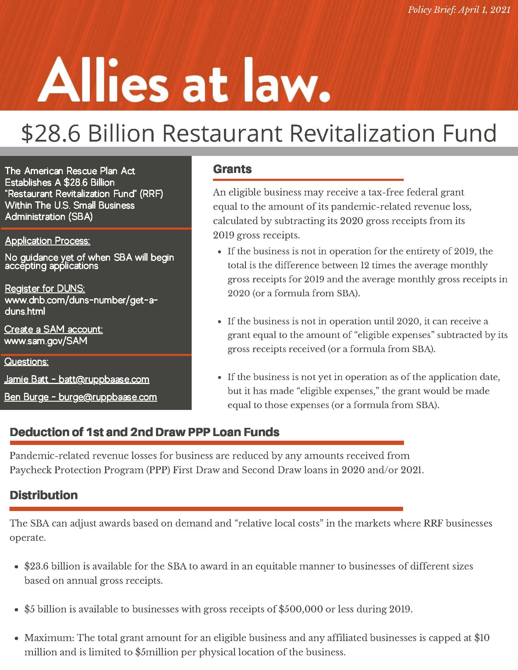 28.6 Billion Dollar Restaurant Revitalization Fund